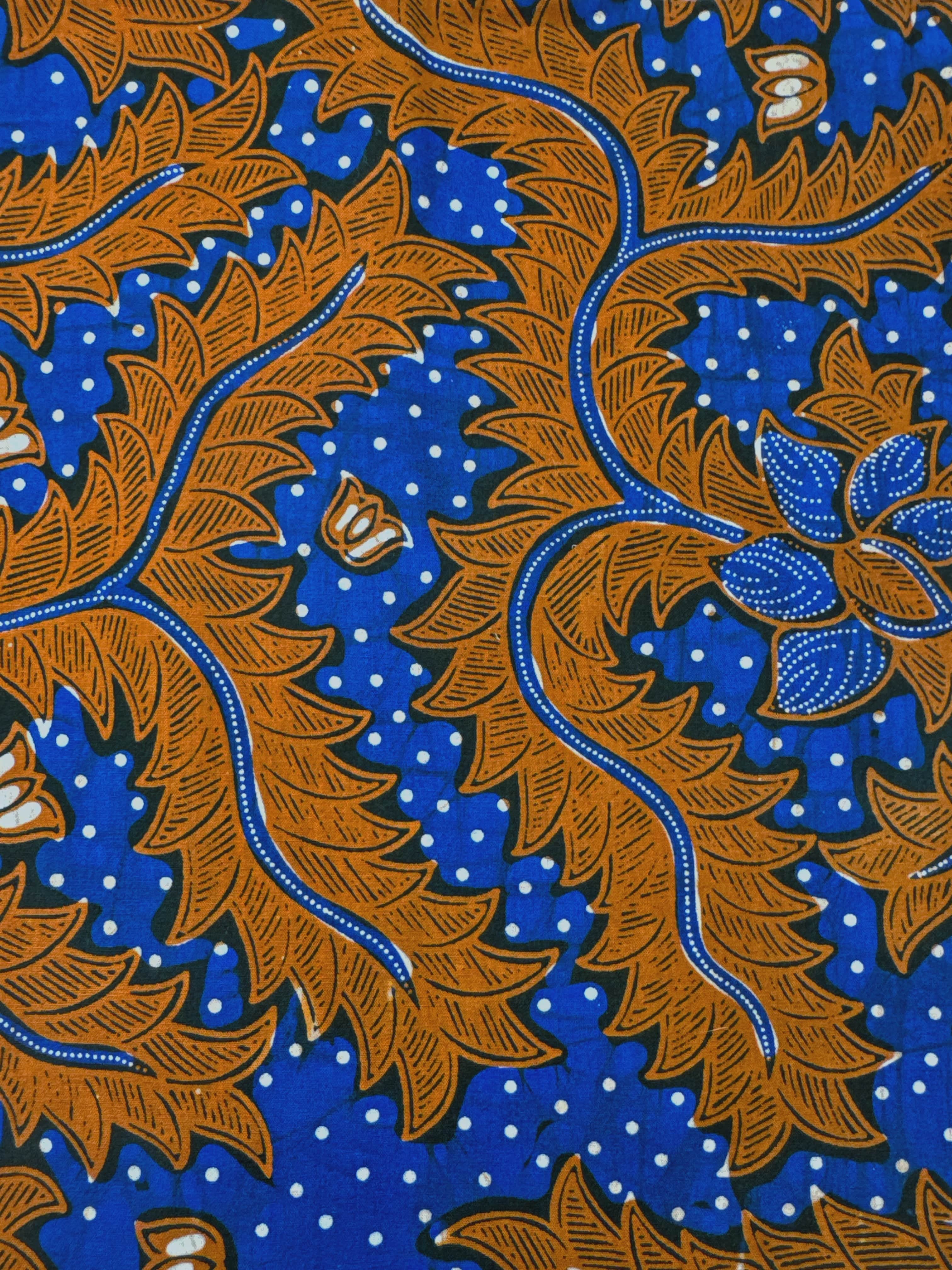 Beautiful Design Cotton Batik Sarong by Gunawan Setiawan in Indigo Blue