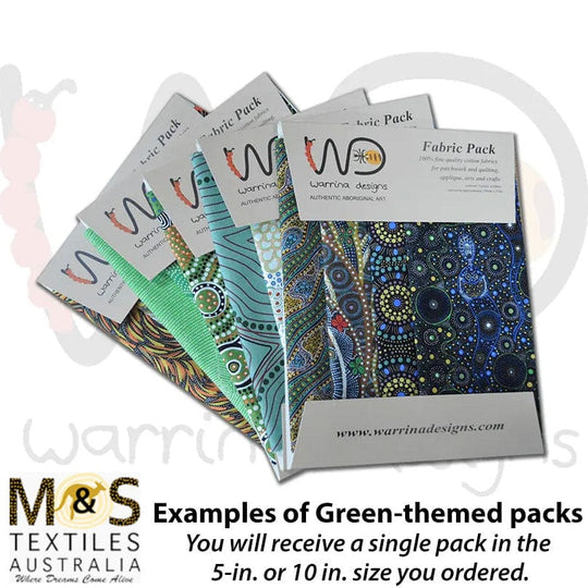 Square Pack Dreamtime Fabric 5 in. Green