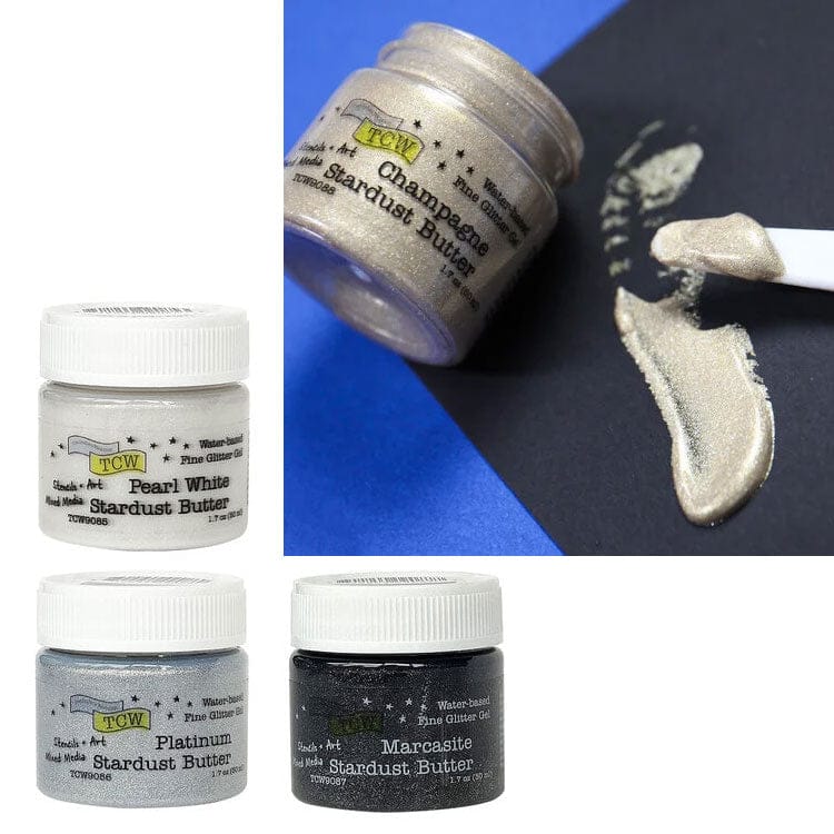 Stardust Stencil Butter Jars for Painting 8oz