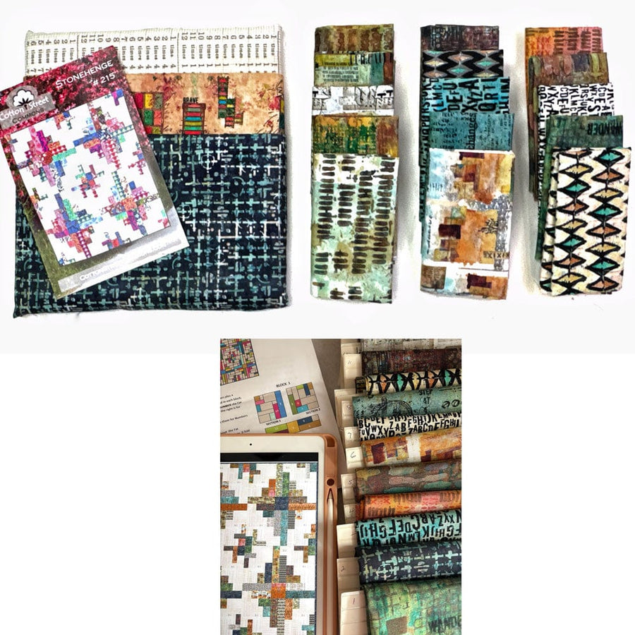 Stonehenge Quilt Kit with On Your Mark Fabric Collection by Seth Apter