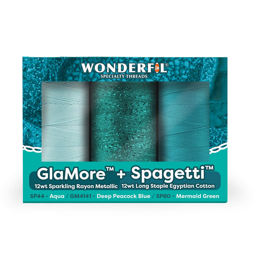 WonderFil x Bernina Heavyweight Serger Trio, Blue/Green