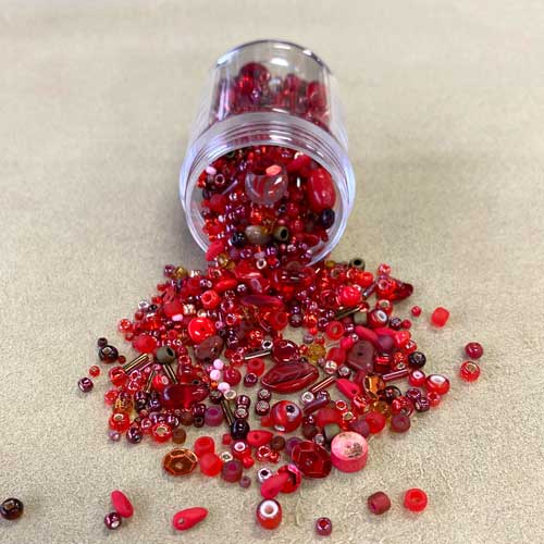 Bead Mixture Red Glass Beads – Artistic Artifacts